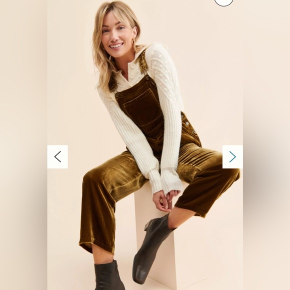Faherty | Pants & Jumpsuits | Faherty Brown Velvet Jumpsuit | Poshmark